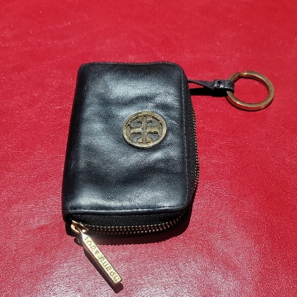 Tory Burch | Accessories | Tory Burch Black Leather Key Pouch | Poshmark